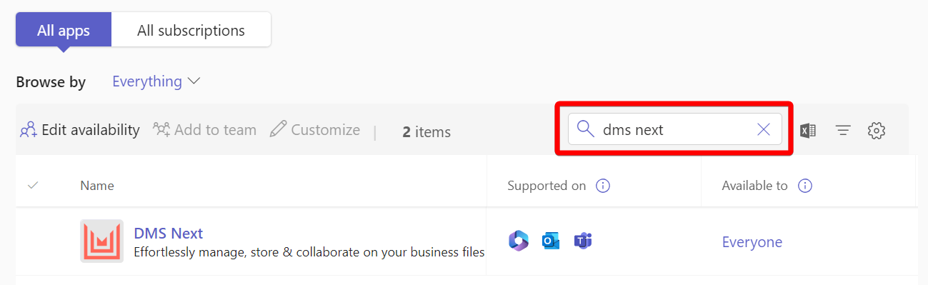 Deploy DMS Next to specific users, groups or an organisation – MacroView