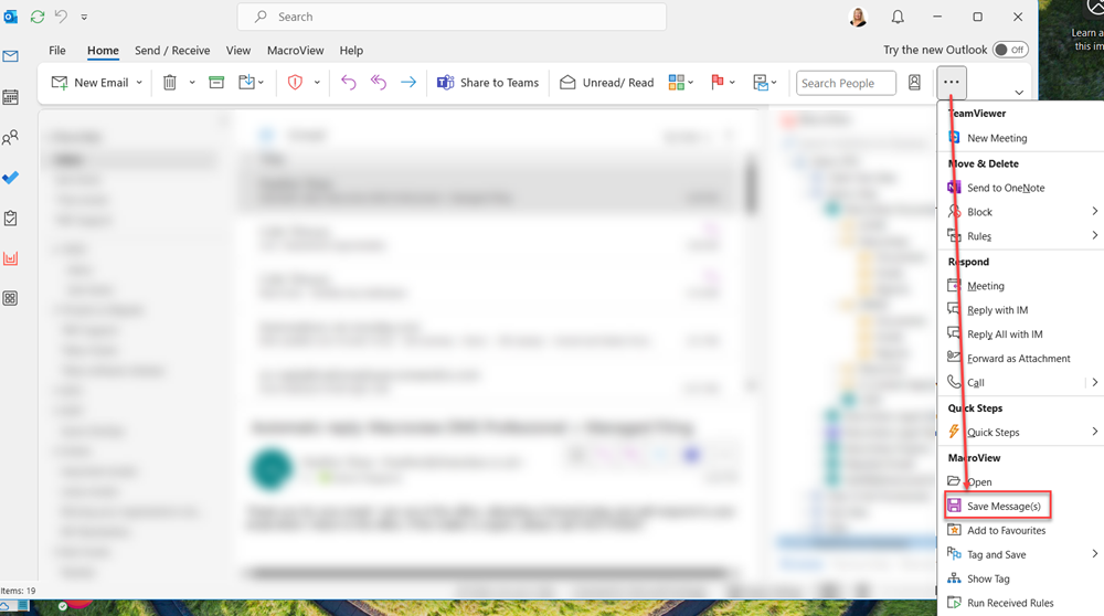 Saving emails from Outlook Classic to SharePoint using DMS – MacroView