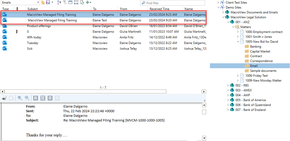 Saving emails to SharePoint in Outlook Classic using MacroView Managed Filing – MacroView