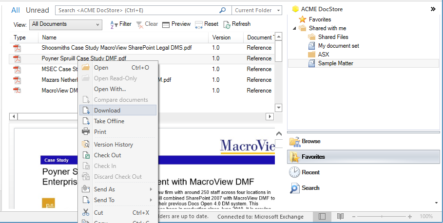 View files and locations that are 'Shared with me' – MacroView