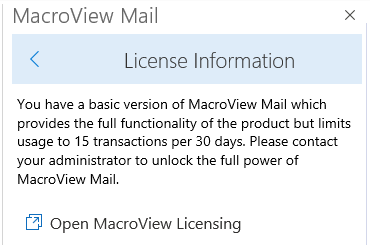 License Information – MacroView