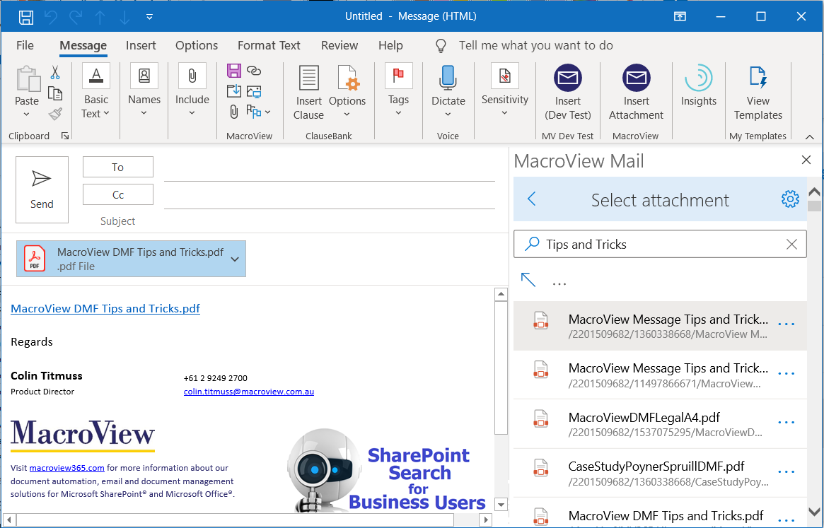 Install MacroView Mail – MacroView