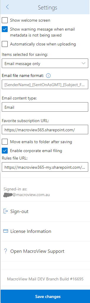 MacroView Mail Settings – MacroView