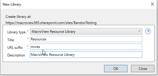 Setting a central configuration (resource library) location – MacroView