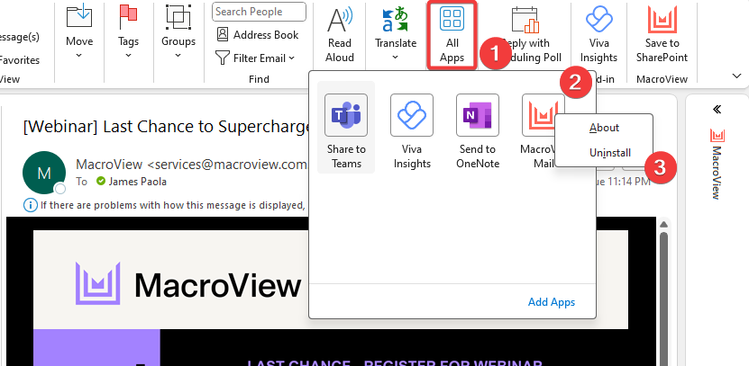 Install MacroView Mail – MacroView