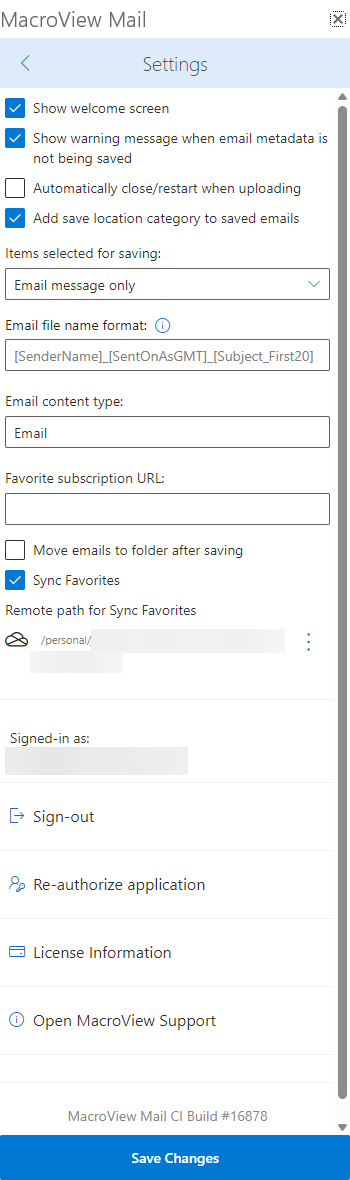MacroView Mail Settings – MacroView